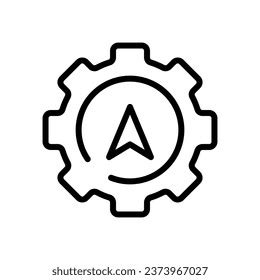 Navigation Settings Icon Outline Index Arrow Stock Vector Royalty Free 2373967027 Shutterstock