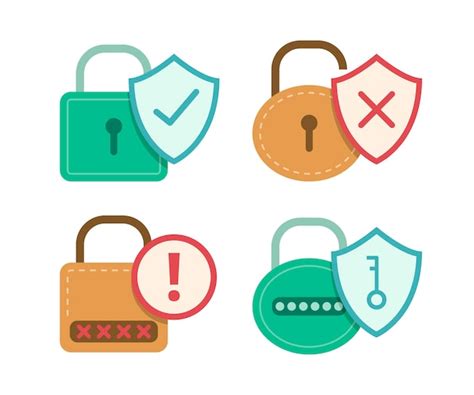 Premium Vector Cyber Security Keys With Padlock Symbol Concept