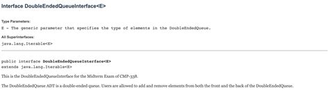 Solved You Will Write The DoubleEndedQueue Java Class Which Chegg Com