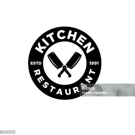 레스토랑 컨셉 정육점 칼 템플릿 벡터 객체 유형 또는 배지 디자인 고급 레트로 빈티지 스타일 나이프는 육각형 실루엣 일러스트리외