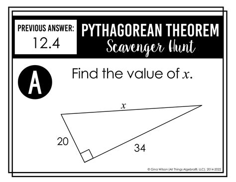 Pythagorean Theorem Converse Scavenger Hunt All Things Algebra