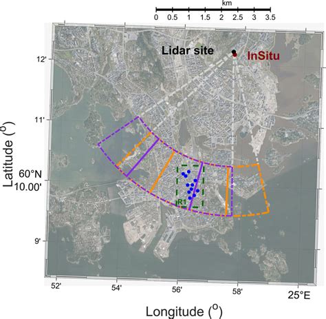 Doppler Lidar Black Dot And In Situ Red Dot Measurement Locations Download Scientific