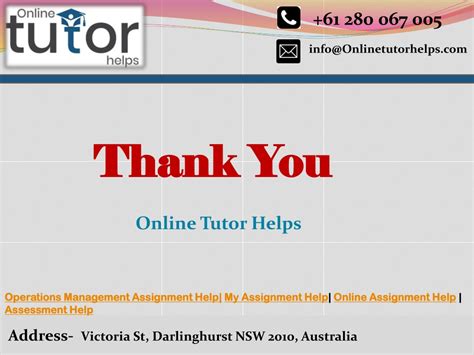 Ppt Operations Management Assignment Help Ppt Powerpoint Presentation