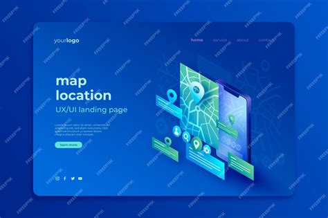 Premium Vector Gradient Ui Ux Landing Page Template