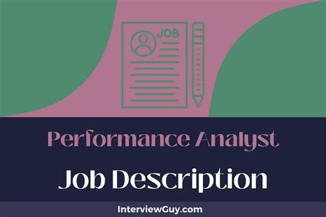 Performance Analyst Job Description Updated For 2025