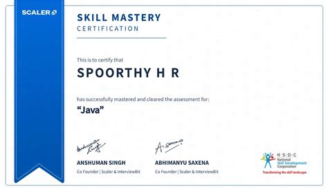 Java Scaleracademy Certification Mockinterview Codingjourney Spoorthy H R
