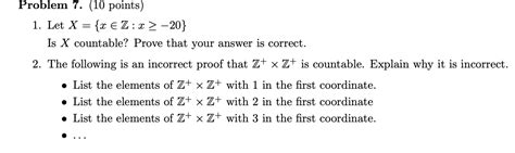 Solved Problem Points Let X X Z X Is Chegg Com