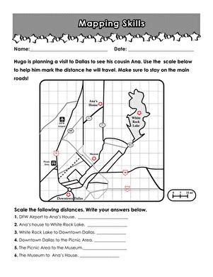 Map It Scale Skills Worksheet Education Com Worksheets Library