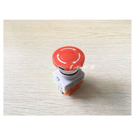 2pcs Panel Mounting DPST Latching Red Push Button Switch LAY37 Ui 660V Ith 10A Amazon Com