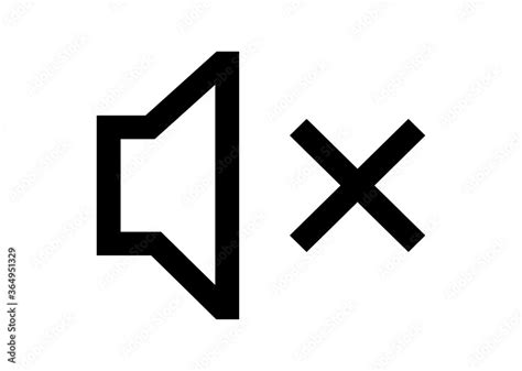 Volume Mute Button Icon Vector Stock Vector Adobe Stock