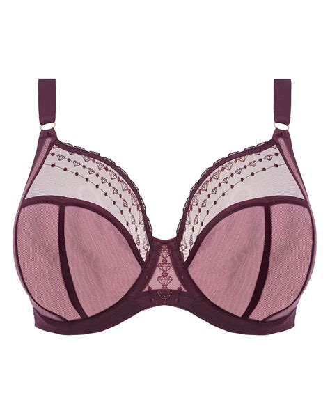 Elomi Matilda Wine Diamond Plunge Uw Bra Specialty Fittings Lingerie