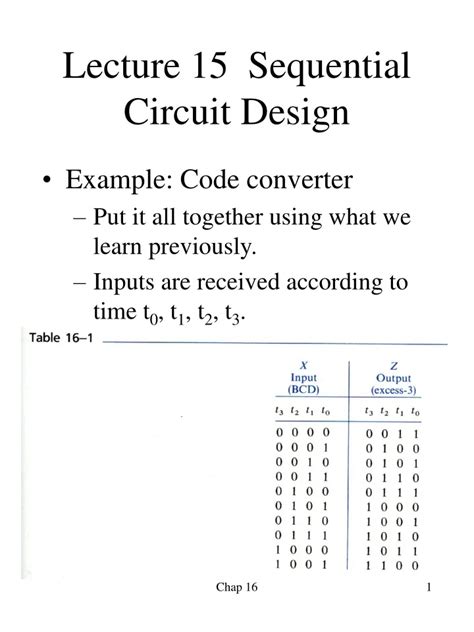 Ppt Sequential Circuit Design And Examples In Code Converters