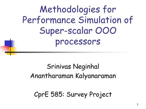 Ppt Methodologies For Performance Simulation Of Super Scalar Ooo Processors Powerpoint