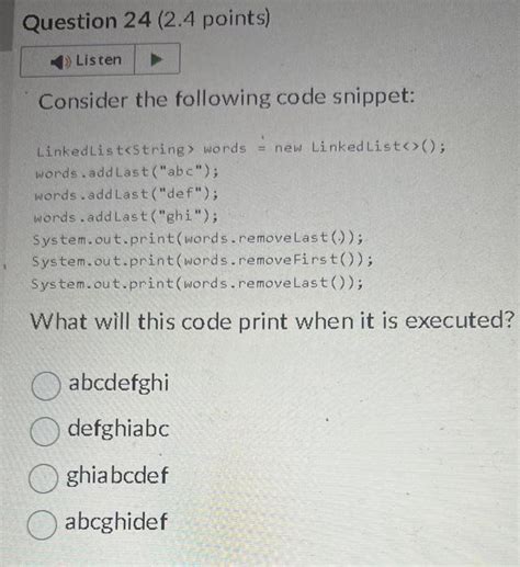 Solved Consider The Sort Method Shown Below For Selection
