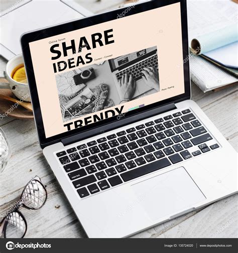 Laptop With Text On Screen Stock Photo Rawpixel