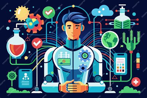 Premium Vector Biohacking Technology Enhancing Human Capabilities