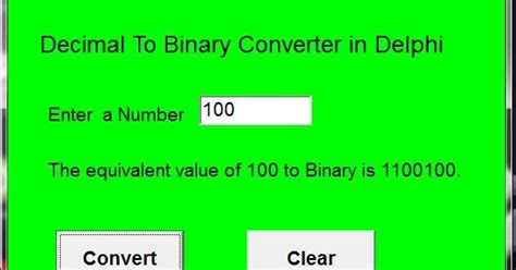 Free Programming Source Codes And Computer Programming Tutorials Decimal To Binary Converter In