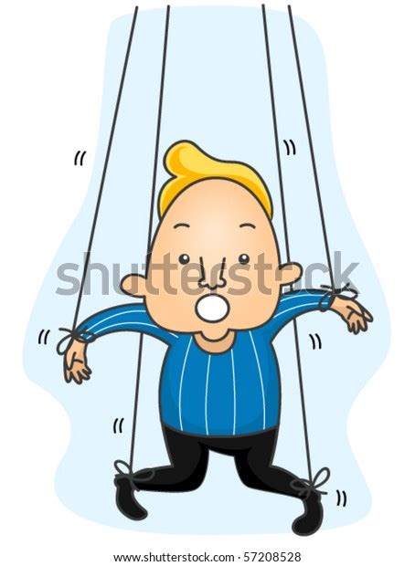 Man Puppet On String Vector Stock Vector Royalty Free 57208528