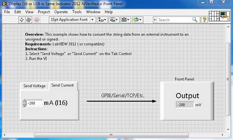 Display An I16 Or U16 Datatype From An External Instrument In A Singlefront Panel Indicator