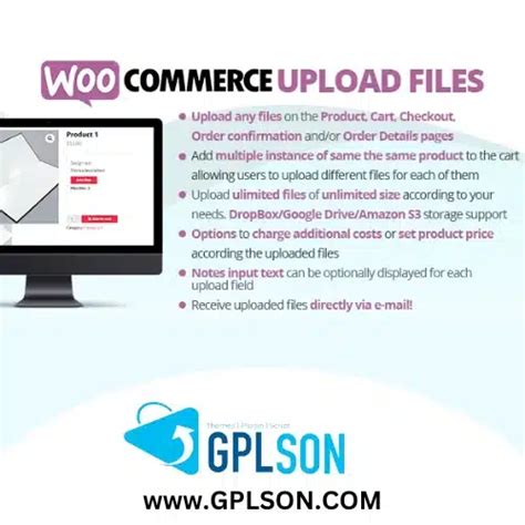 Woocommerce Upload Files Gplson
