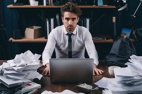 混乱办公室中的商人高清图片下载 正版图片600676568 摄图网