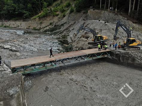 შოვის სტიქიის ზონასთან მისასვლელი დროებითი ხიდი მოეწყო Adjara Tv