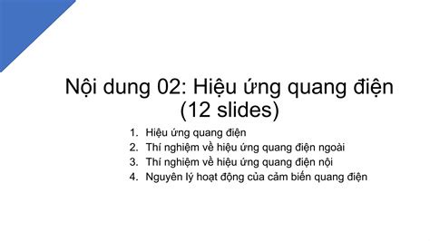 Kỹ Thuật Cảm Biến Cảm Biến Quang Sensor Engineering Optical Sensor Pptx