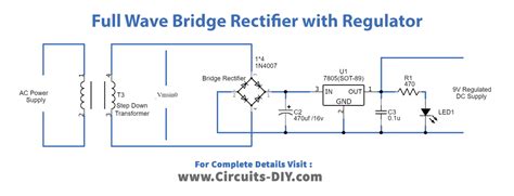 Full Wave Bridge Rectifier Circuit