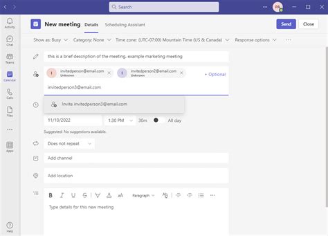 How To Setup A Meeting In Microsoft Teams App For Windows