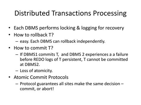 Ppt Distributed Transaction Processing Powerpoint Presentation Free Download Id1953362