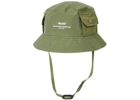 Palace X Engineered Garments Explorer Bucket Hat Olive Mens Fw22 Us