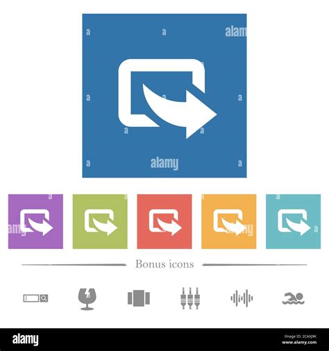 Export Symbol With Bottom Right Arrow Flat White Icons In Square