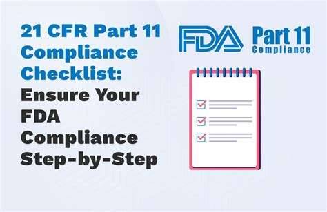 21 Cfr Part 11 Compliance Checklist Ensure Your Fda Compliance