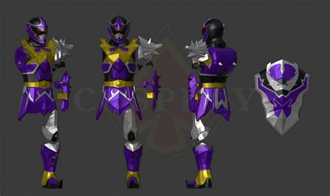 3d Model Koragg Power Rangers Mystic Force Pepakura Foam Unfold Vr Ar