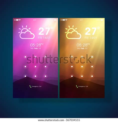 Glossy Ui Ux Gui Layout Lock Stock Vector Royalty Free Shutterstock