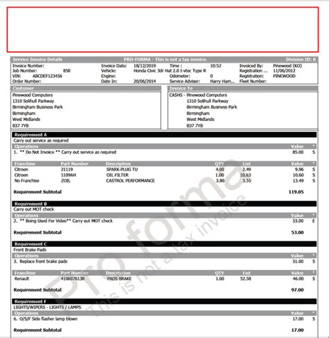 📝 Why Is My Invoice Header Not Showing On The Workshop Invoice Pinewood Technologies Plc