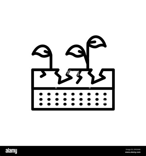 Dry Ground Color Line Icon Isolated Vector Element Outline Pictogram For Web Page Mobile App