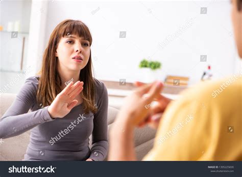 Woman Man Learning Sign Language Stock Photo 1395225830 Shutterstock