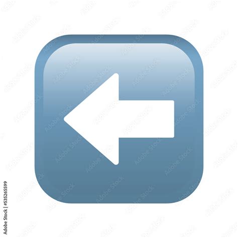 Left Arrow Button Emoji Icon Multimedia Symbol Modern Simple Vector Icon For Website Design