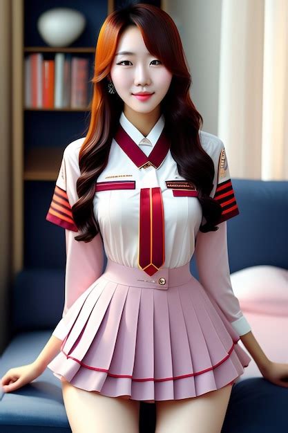 Premium Ai Image Cartoon Of A Schoolgirl Girl Coloring A Girls Hair