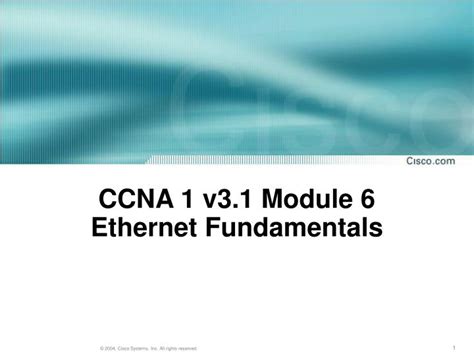 PPT CCNA V Module Ethernet Fundamentals PowerPoint Presentation ID