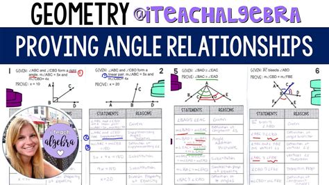 Geometry Proving Angle Relationships YouTube