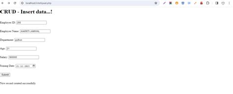 PHP CRUD Operations Using MYSQL Create Read Update And Delete