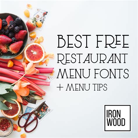 Best Free Restaurant Menu Fonts Menu Tips Ironwood Freefonts Typography