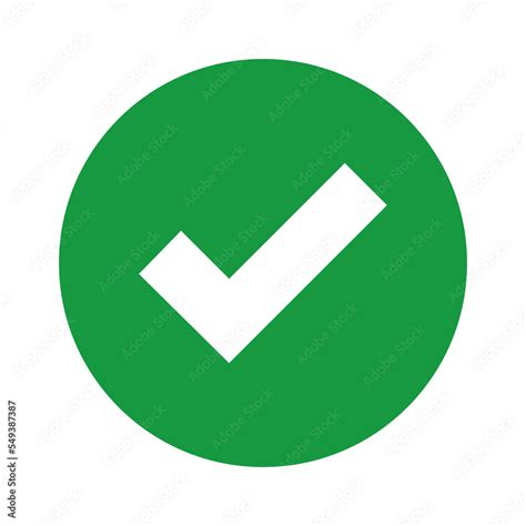 Green Check Mark Icon Transparent Png Stock Illustration Adobe Stock