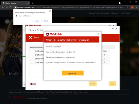how to stop the popups mcafee