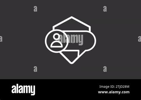 Animated Encryption White Line Icon Encrypted Messaging Personal Information Security