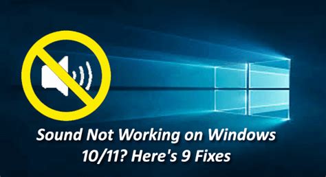 Sound Not Working On Windows Here S Fixes