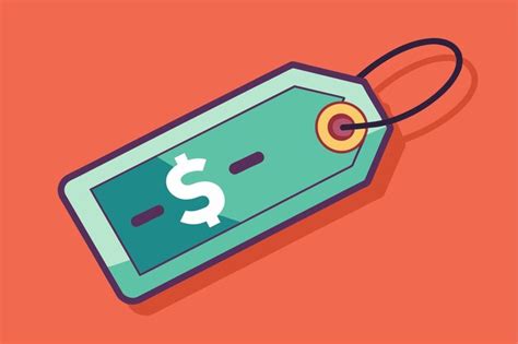 A Semiflat Illustration Of A Price Tag With A Dollar Sign And A String