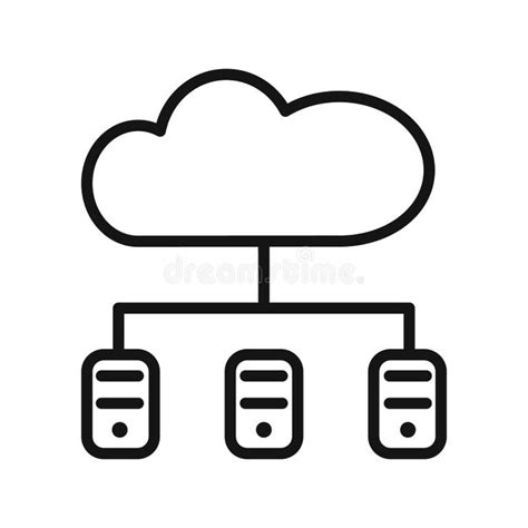 Cloud Data Center Icon Mark In Filled Style Stock Vector Illustration Of Hard Data 330059845